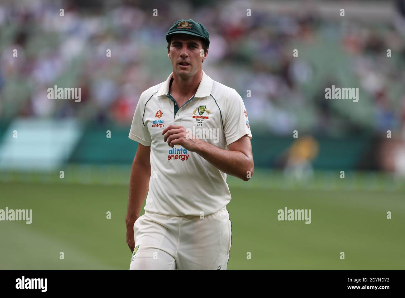 MELBOURNE, AUSTRALIA - DECEMBER 27 2020: Australian Bowler Pat Cummins ...
