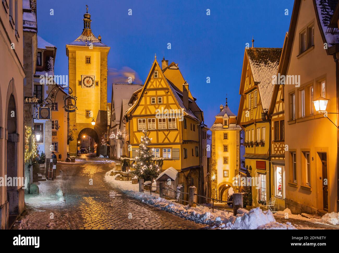 Ploenlein with Siebersturm and Kobolzellerturm, Rothenburg ob der ...