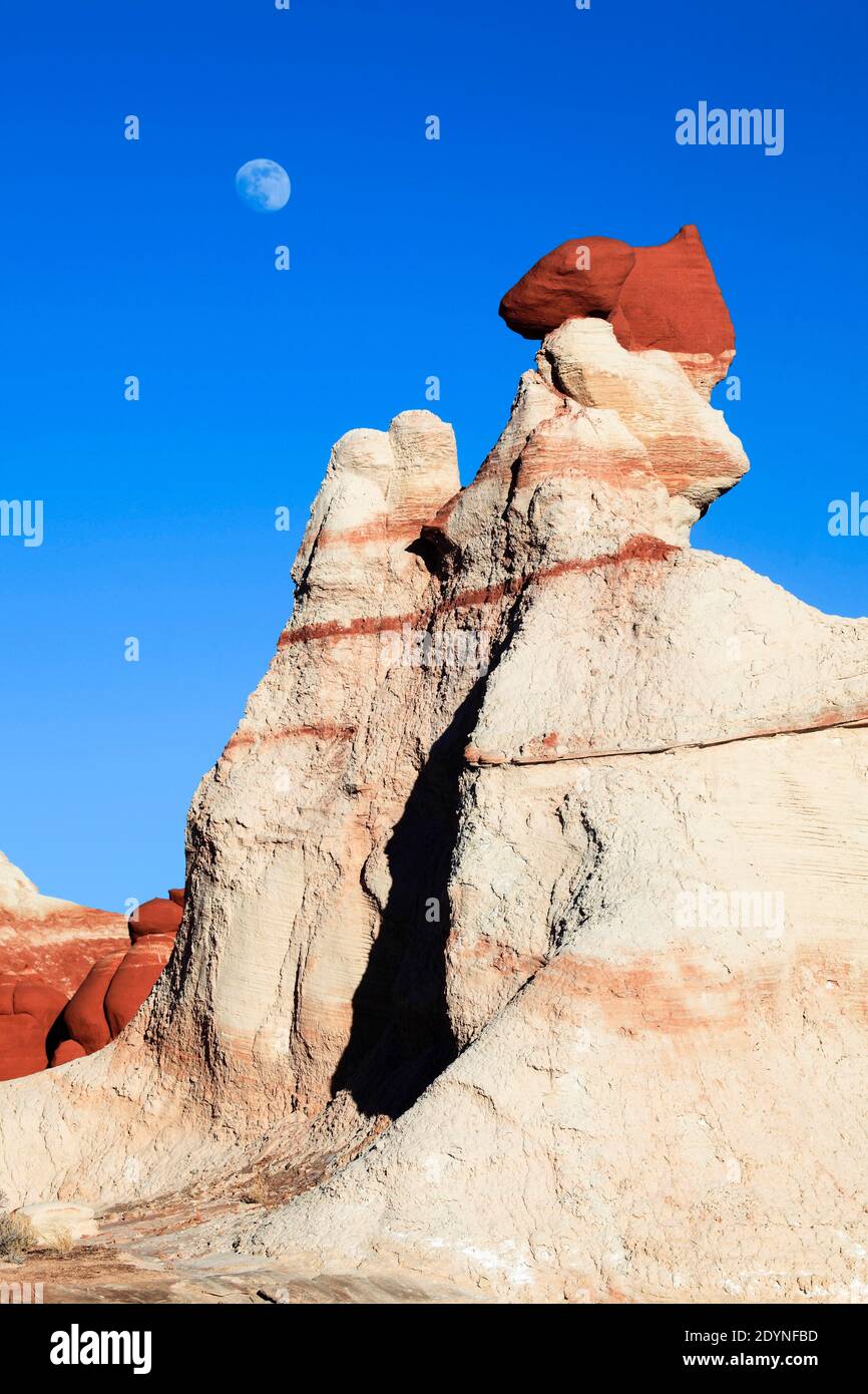Blue Canyon, limestone and sandstone formed by weathering, Arizona, USA ...