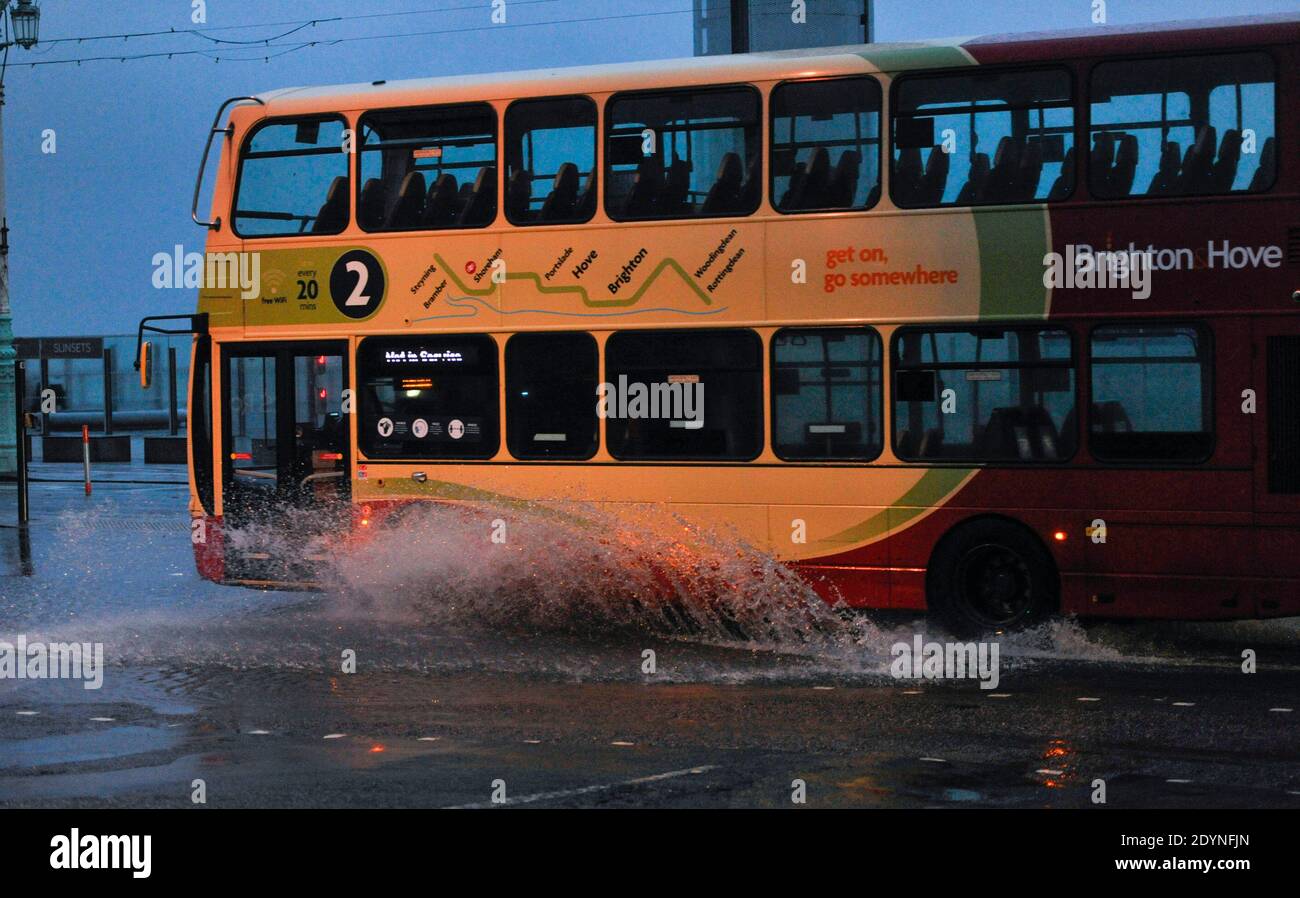 Puddle bus splash hi-res stock photography and images - Alamy