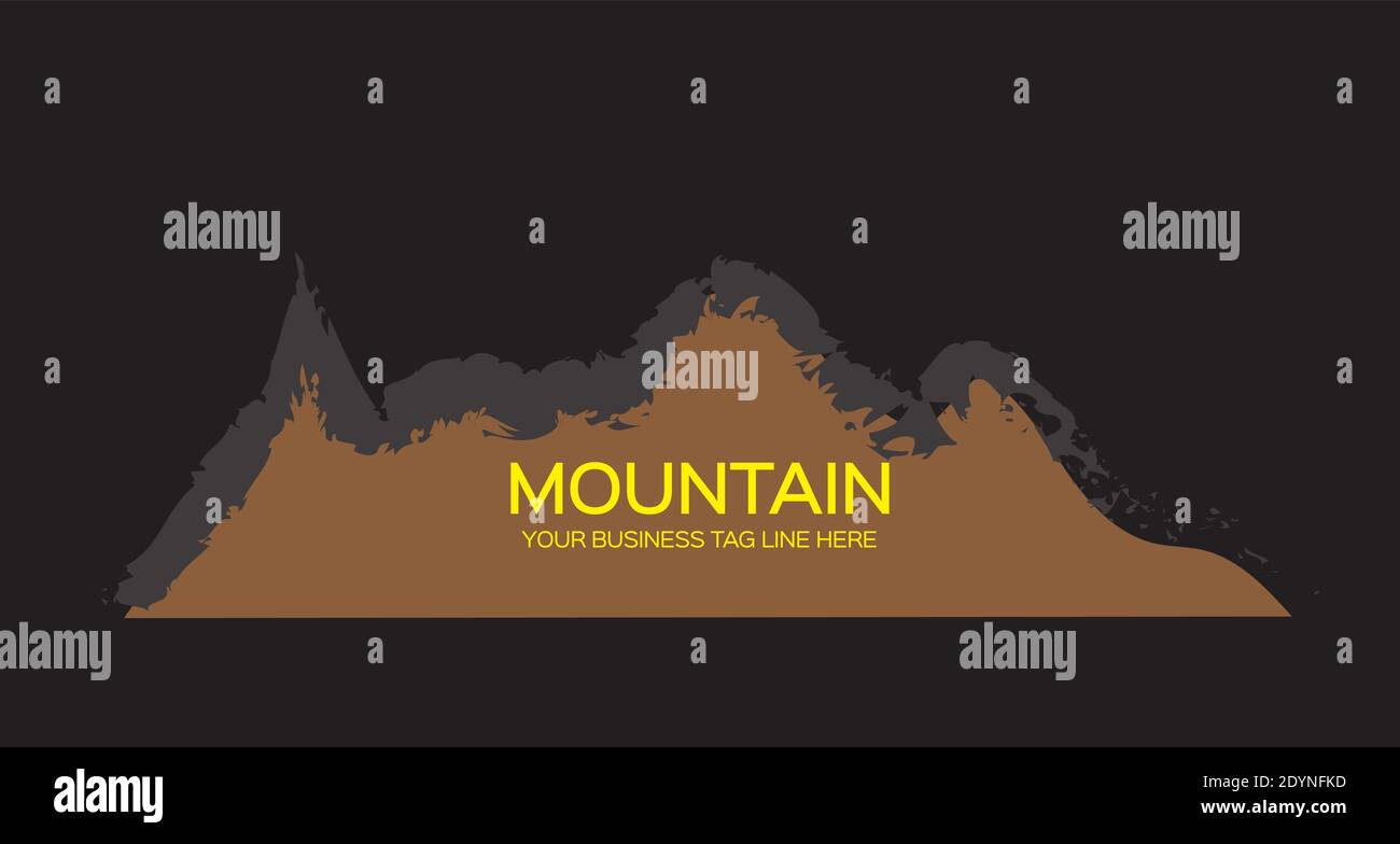 mountain logo template isolated on white background Stock Vector Image ...