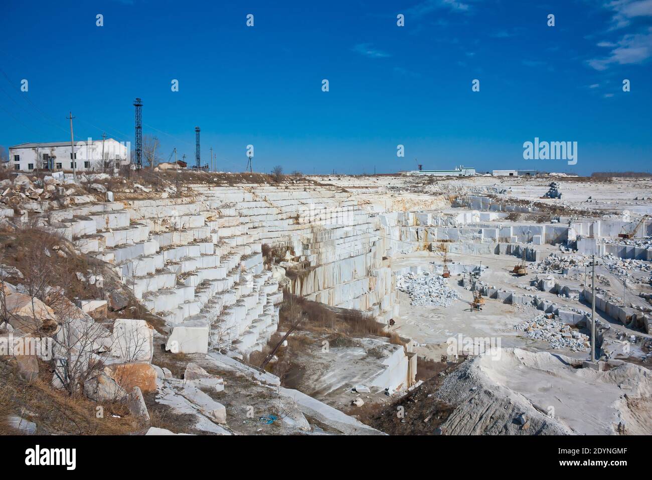 Big marble quarry on a clear day Stock Photo - Alamy