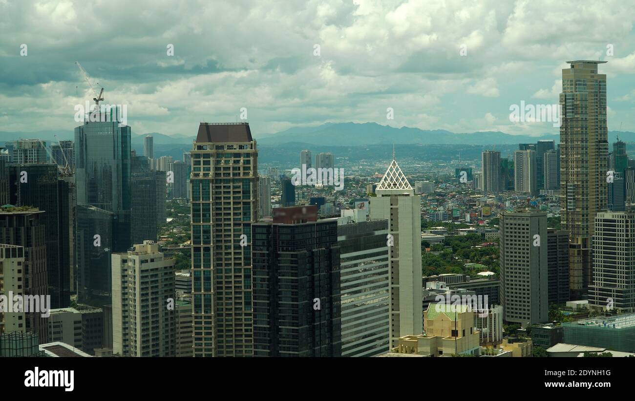 The city of Manila, the capital of the Philippines. Modern metropolis ...