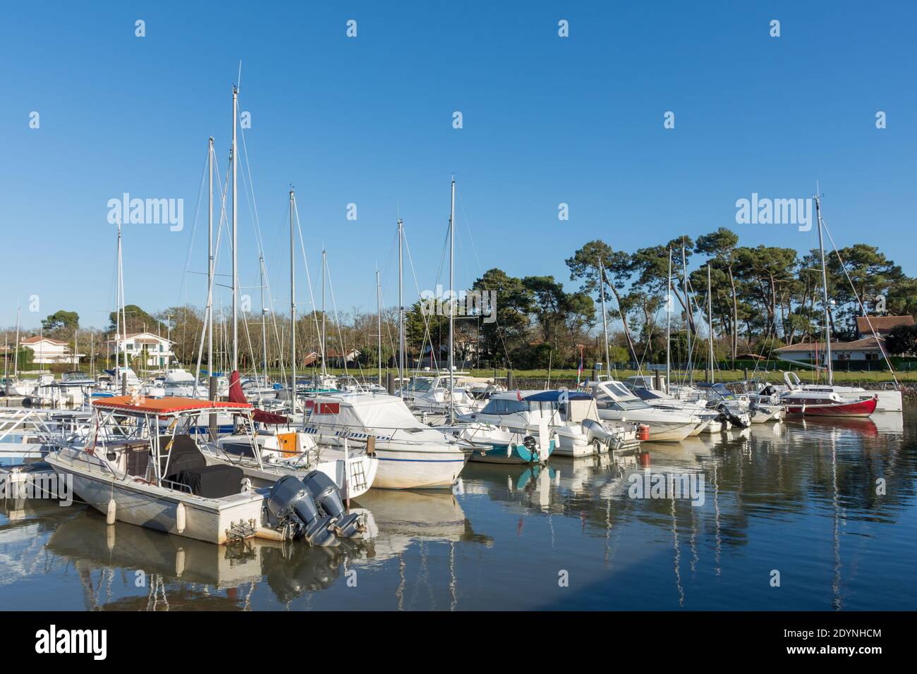 Arcachon Bay, France. The small marina Taussat, in Lanton near Cap ...