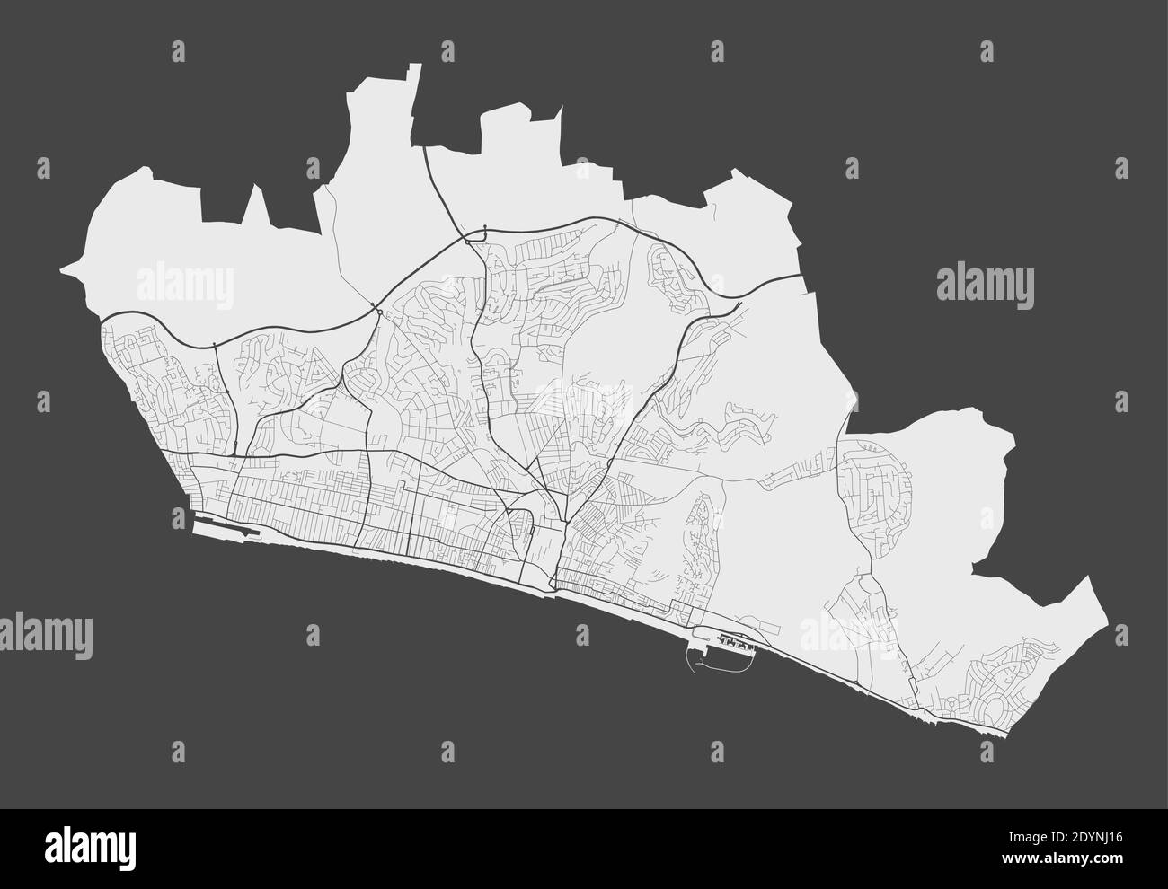 Brighton & Hove map. Detailed map of Brighton & Hove city ...