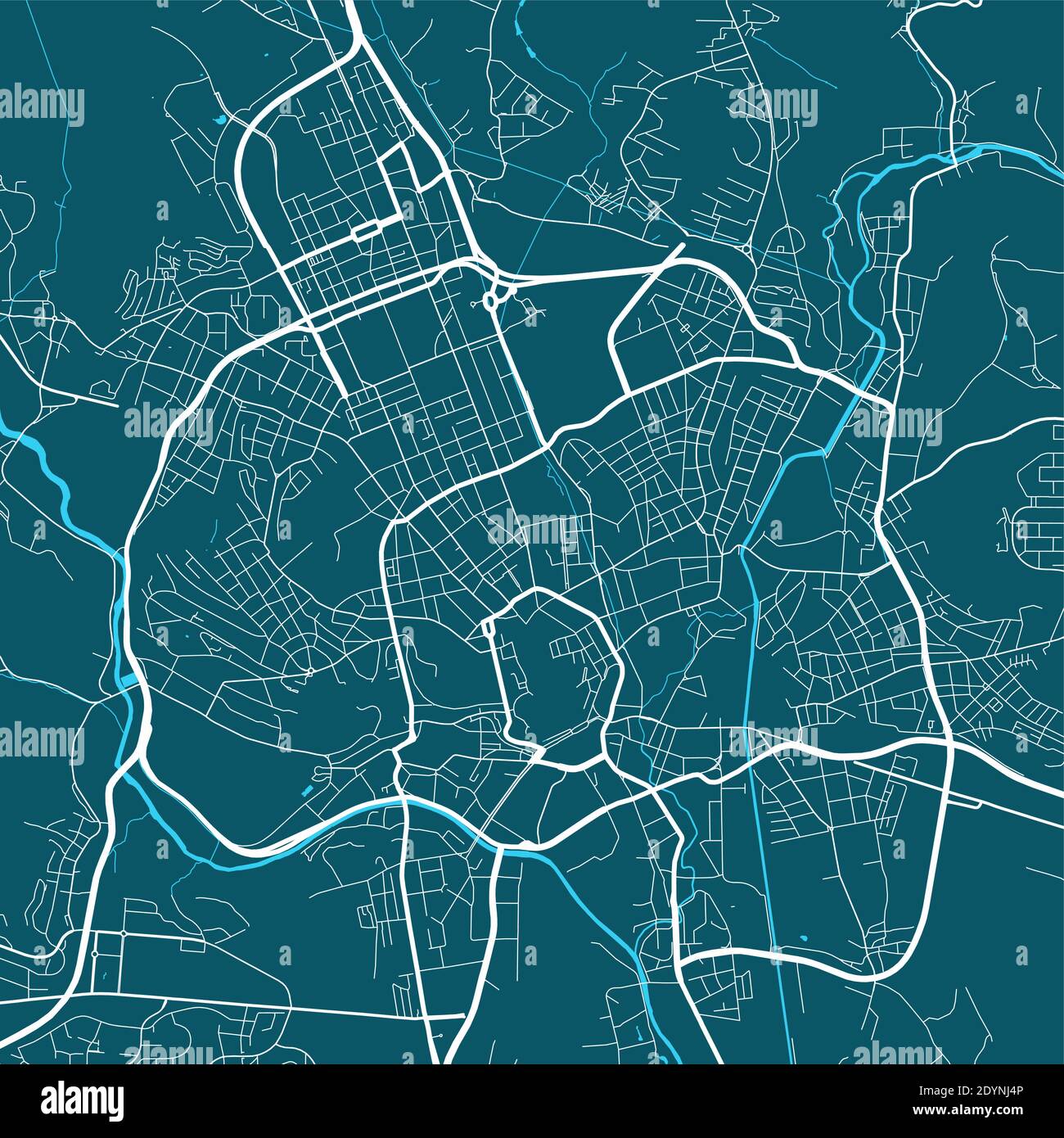 Detailed map of Brno city administrative area. Royalty free vector ...