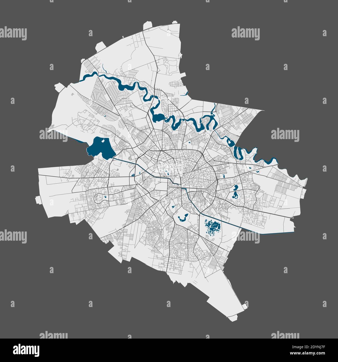 Map of bucharest hi-res stock photography and images - Alamy