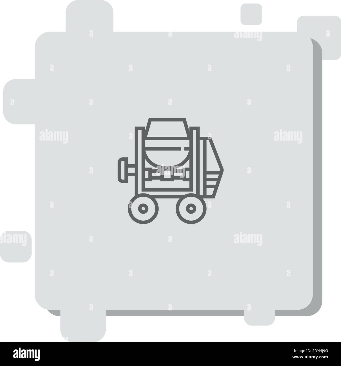 concrete mixer vector icon modern simple vector illustration Stock ...