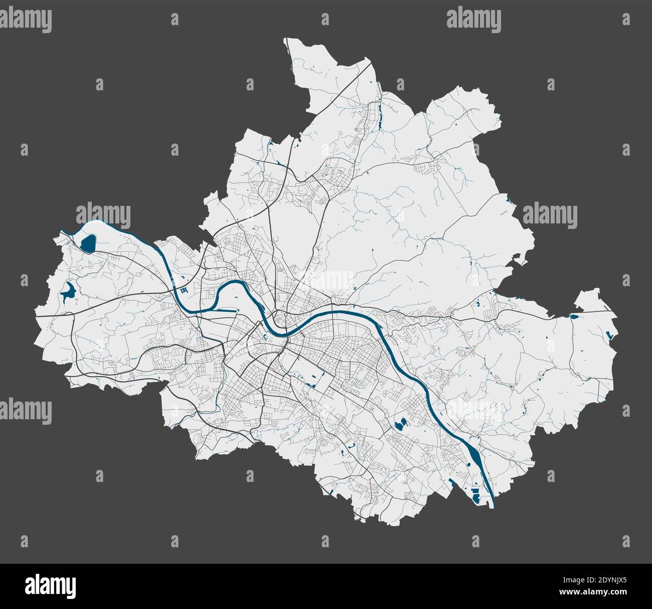 Dresden map. Detailed map of Dresden city administrative area ...