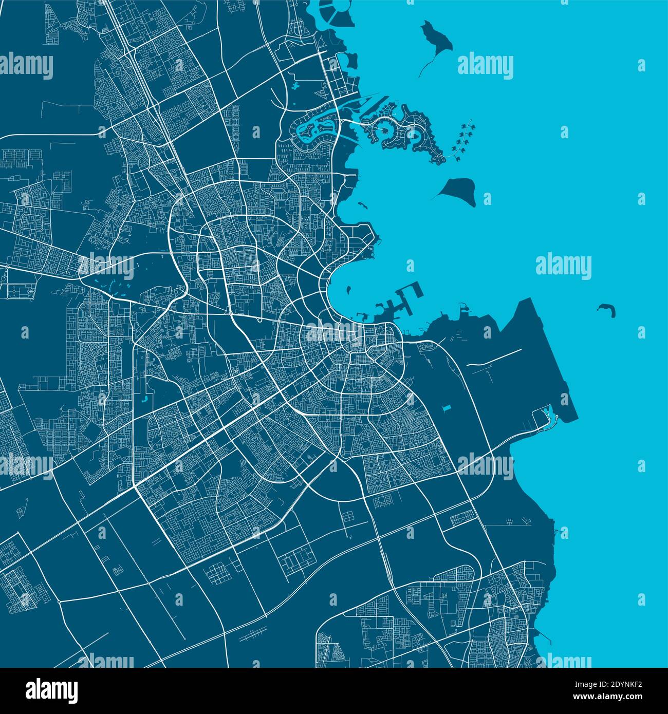 Qatar City Map