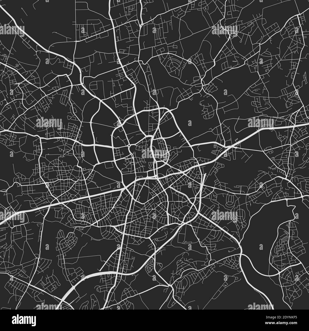Urban city map of Essen. Vector illustration, Essen map art poster. Street map image with roads ...