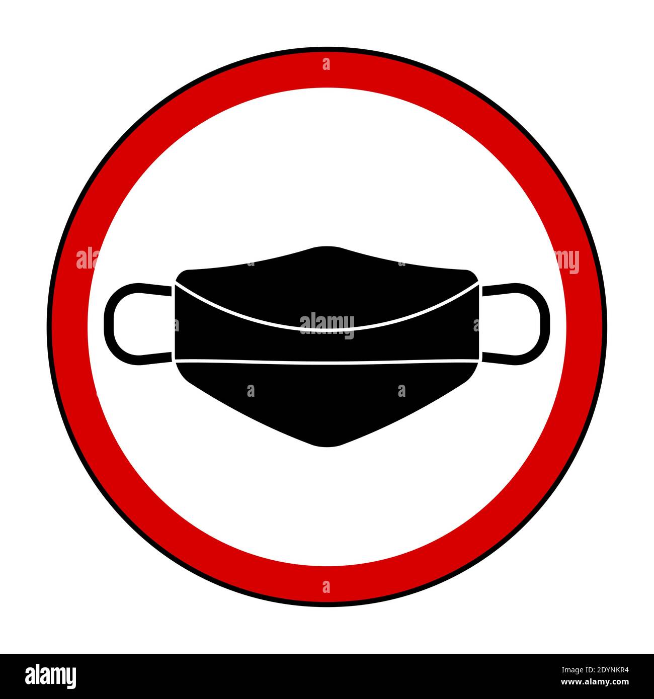 Attention sticker, have to wear mask. Vector sticker recommendation ...