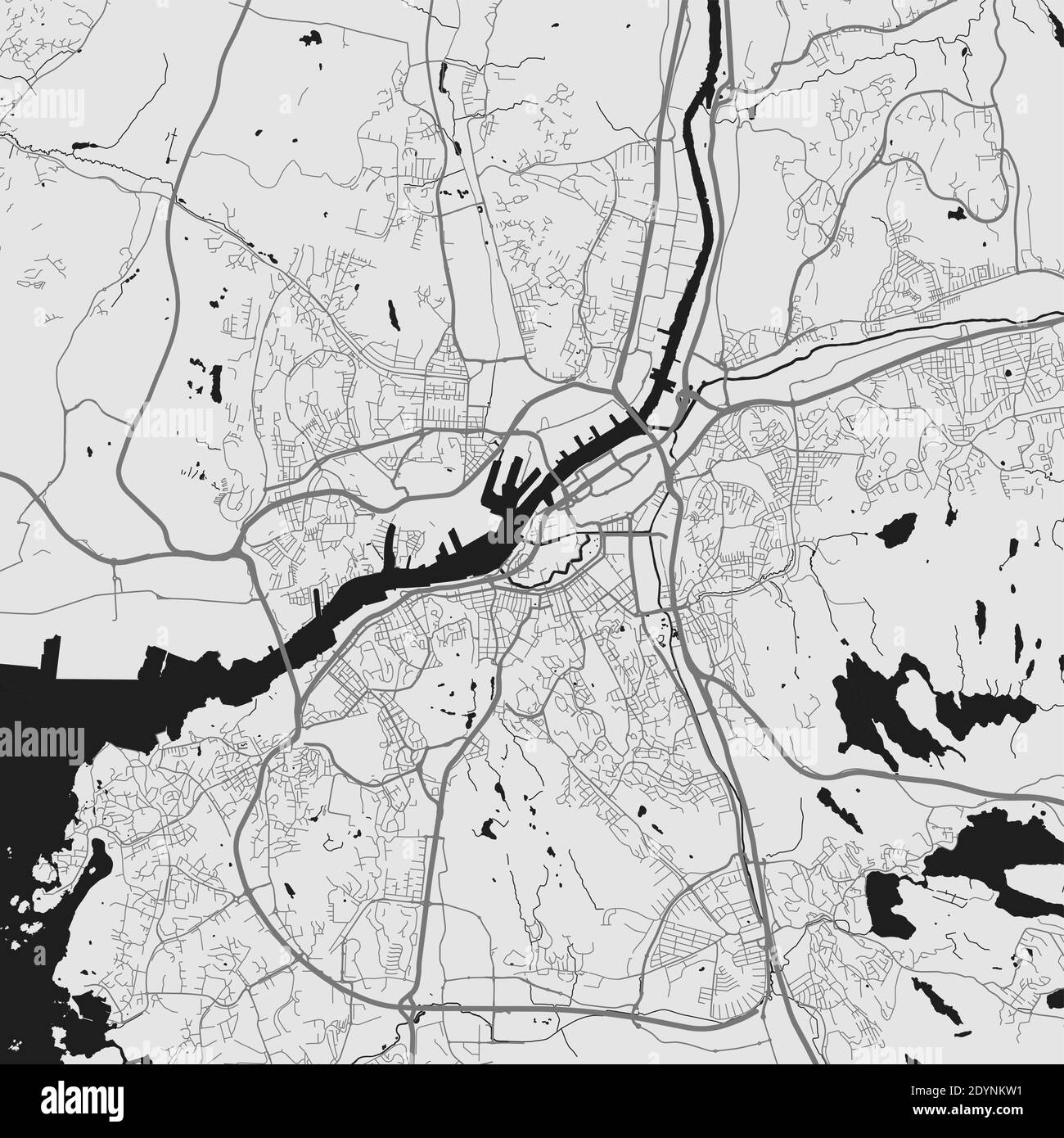 Urban city map of Gothenburg. Vector illustration, Gothenburg map ...