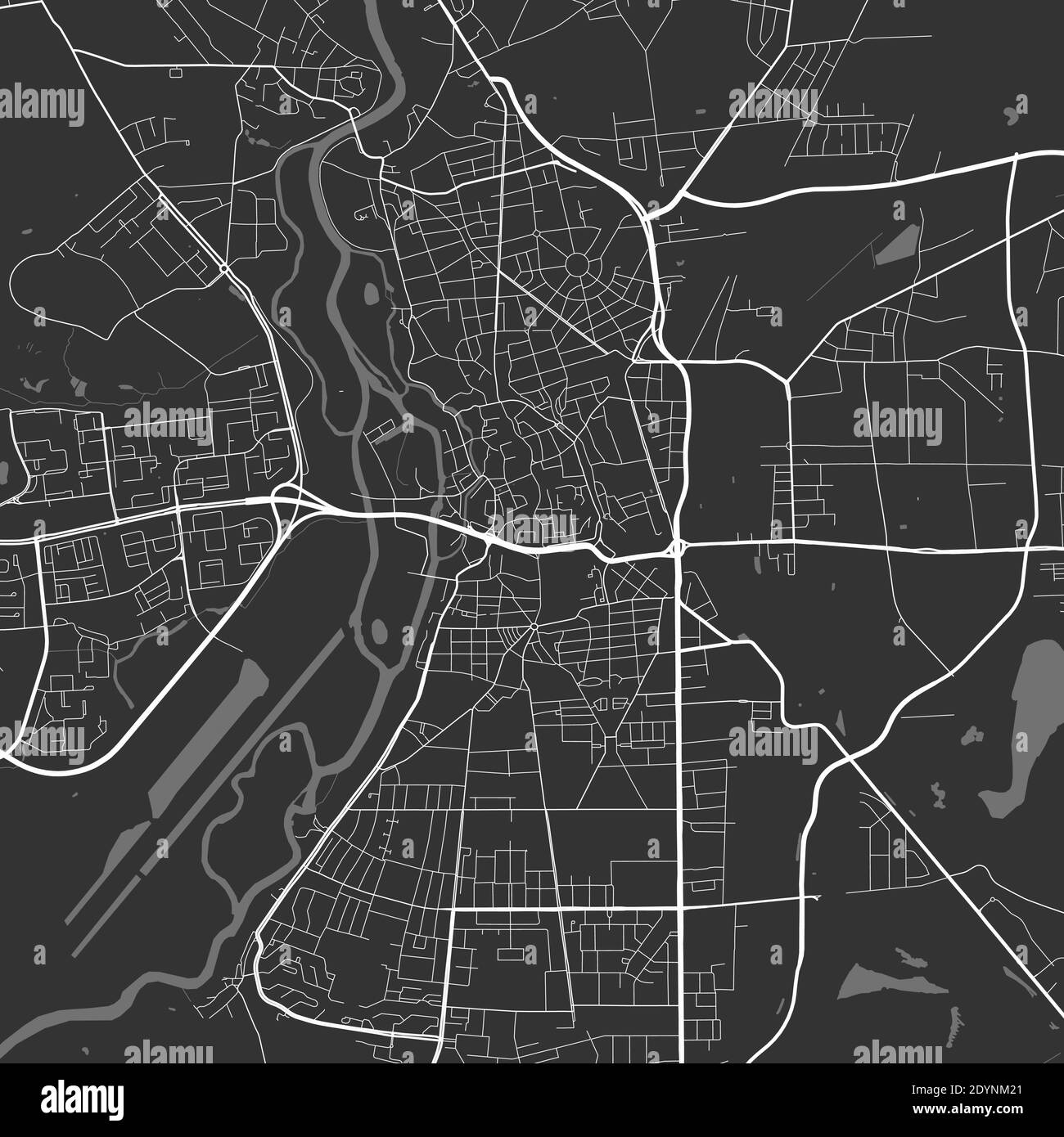 Urban city map of Halle, Saale. Vector illustration, Halle, Saale map ...