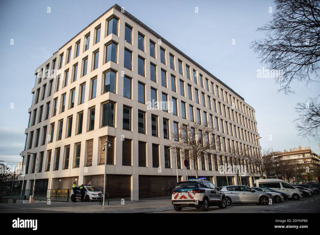 Barcelona, Spain. 27th Dec, 2020. A van that transports the Pfizer ...
