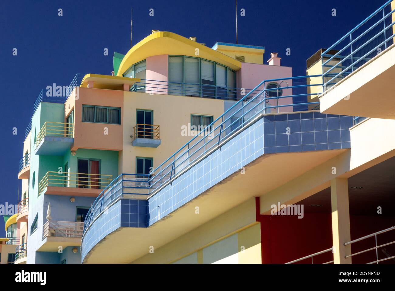 Albufeira Marina Modern Architecture Colourful Apartment Buildings ...