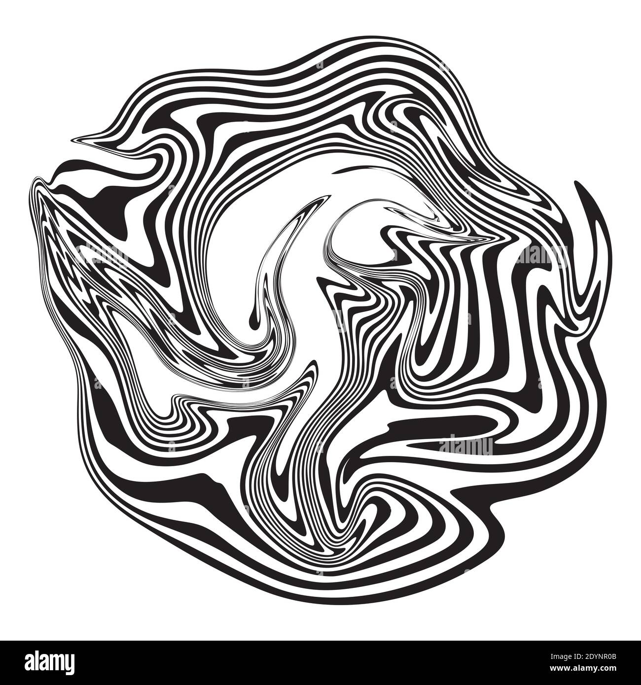 Monochrome abstract figure with marble texture. Acrylic painting ...