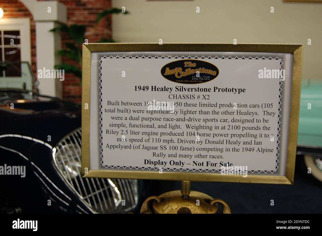 Healey sports car Las Vegas California information board Silverstone ...