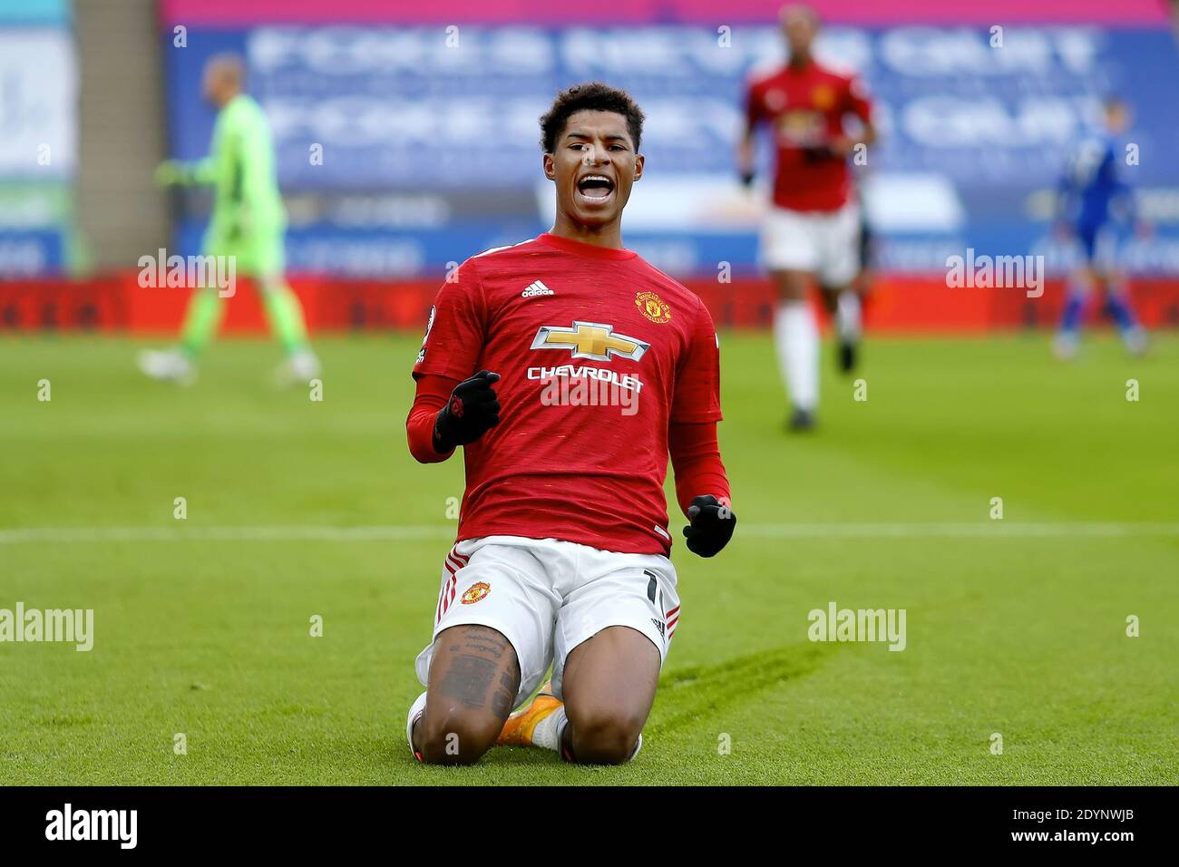 Marcus Rashford of Manchester United celebrates after scoring the ...