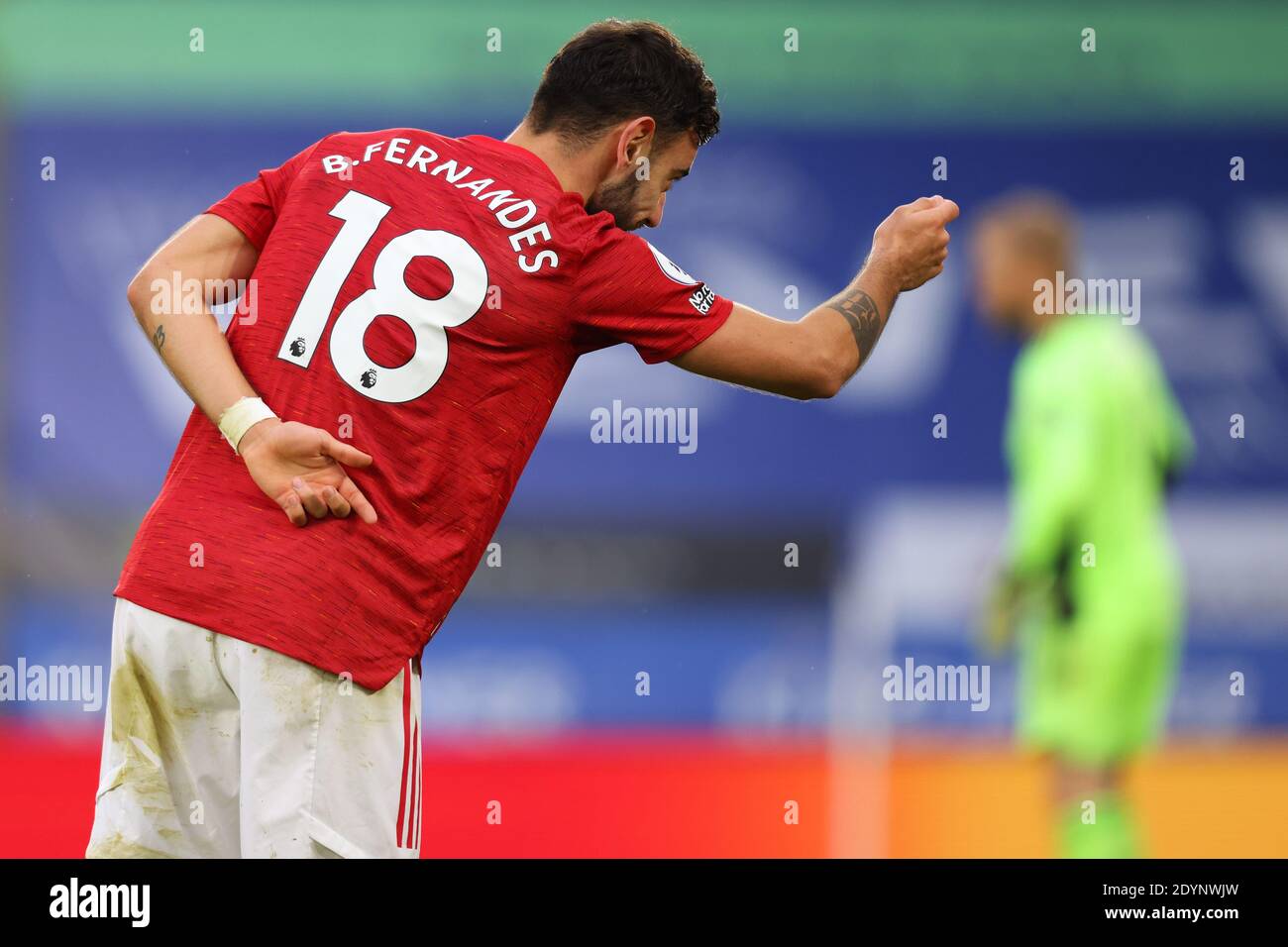 Bruno Fernandes of Manchester United celebrates after scoring a goal to ...