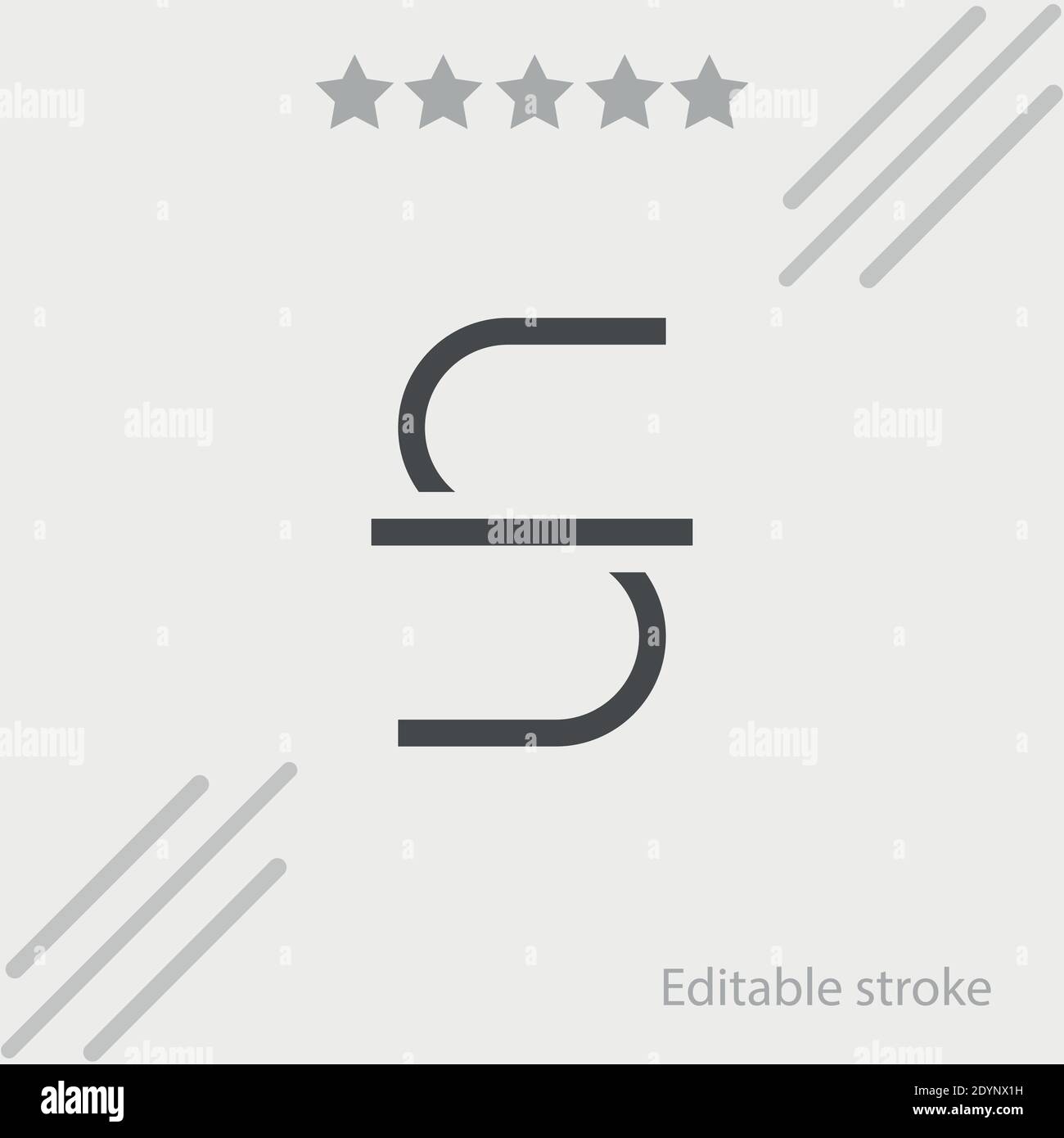 strikethrough vector icon modern simple vector illustration Stock ...