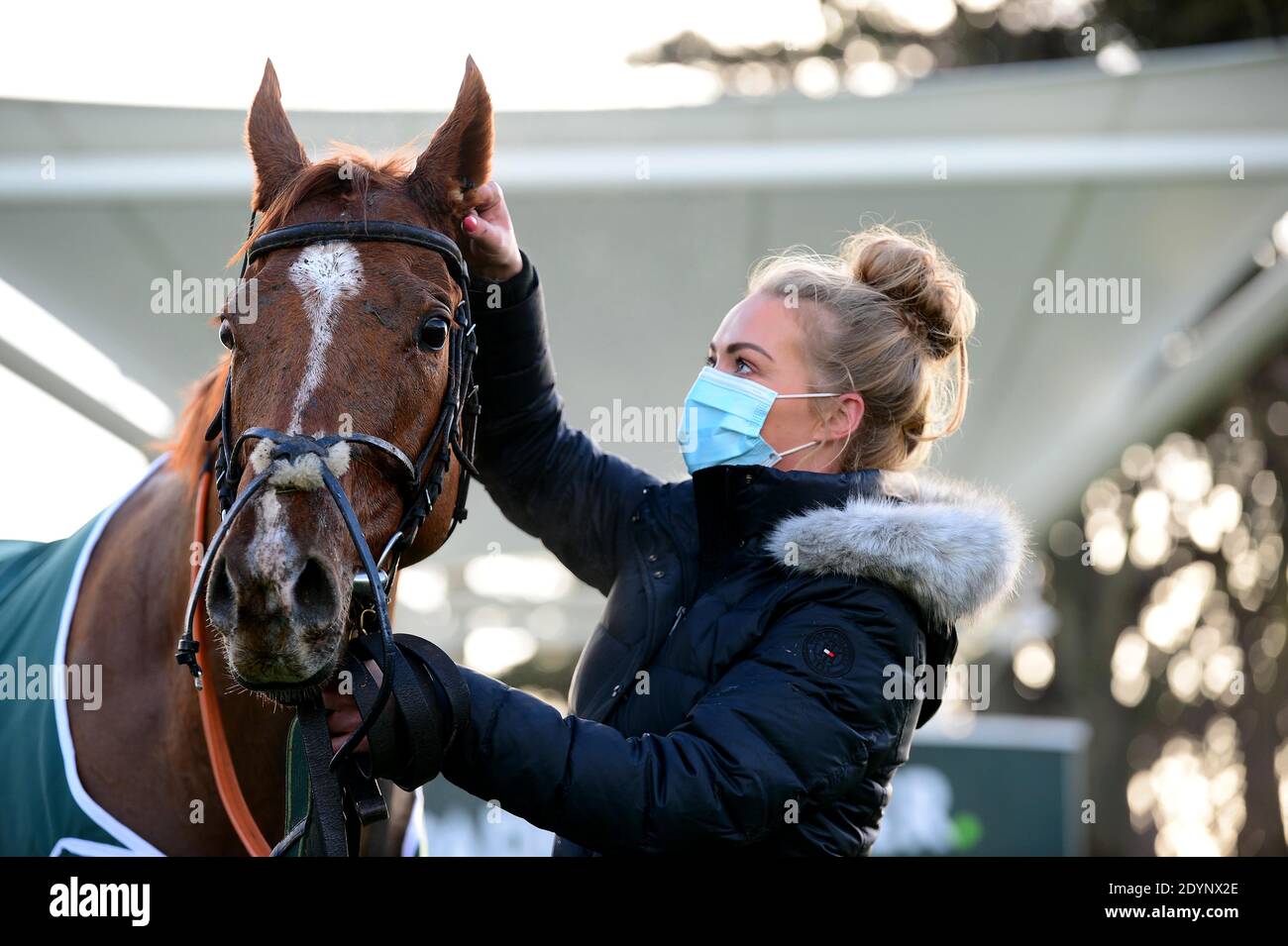 French Aseel and trainer Ellmarie Holden after winning the Paddy Power ...