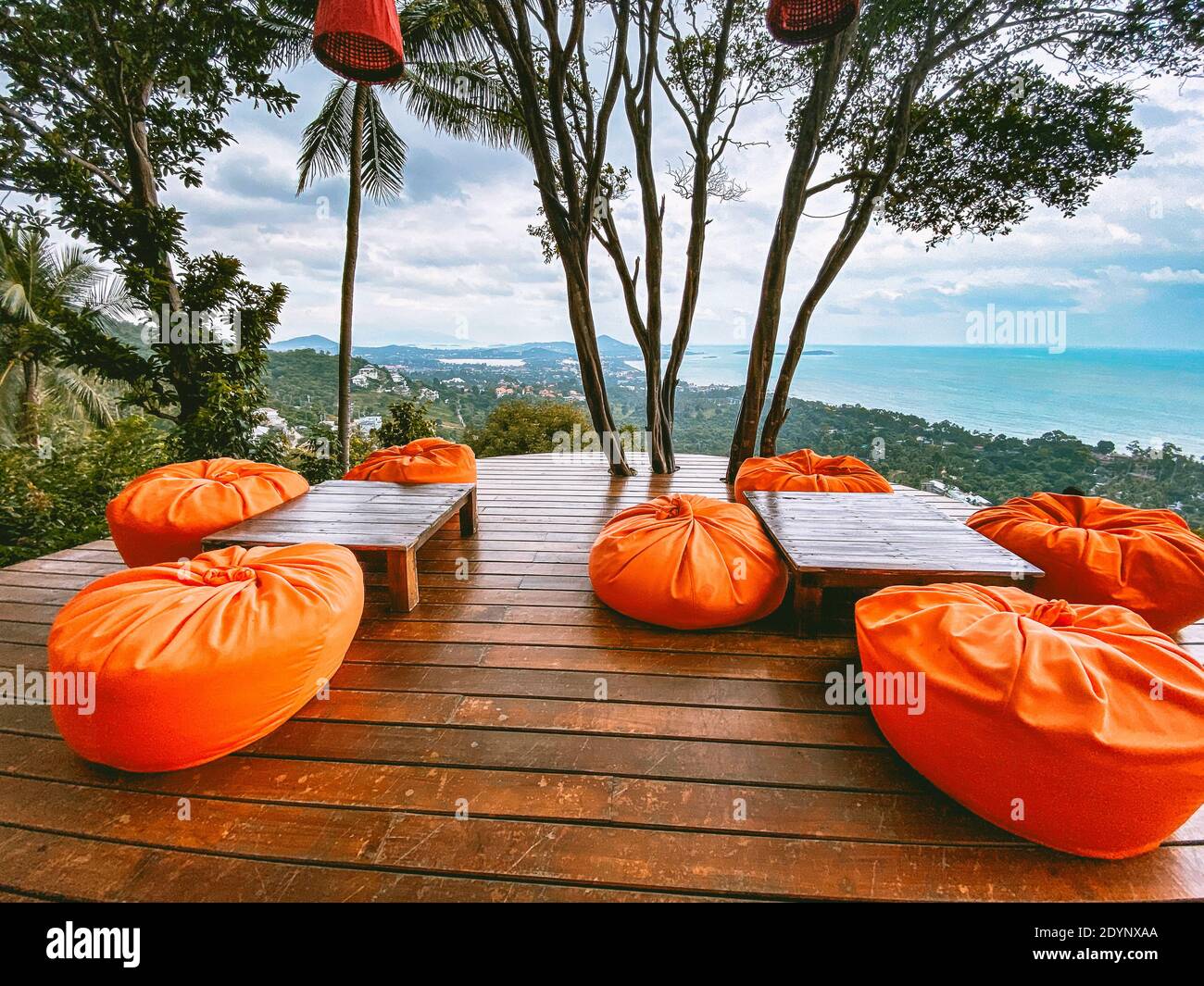 Jungle restaurant view of Koh Samui in Thailand, south east Asia Stock ...