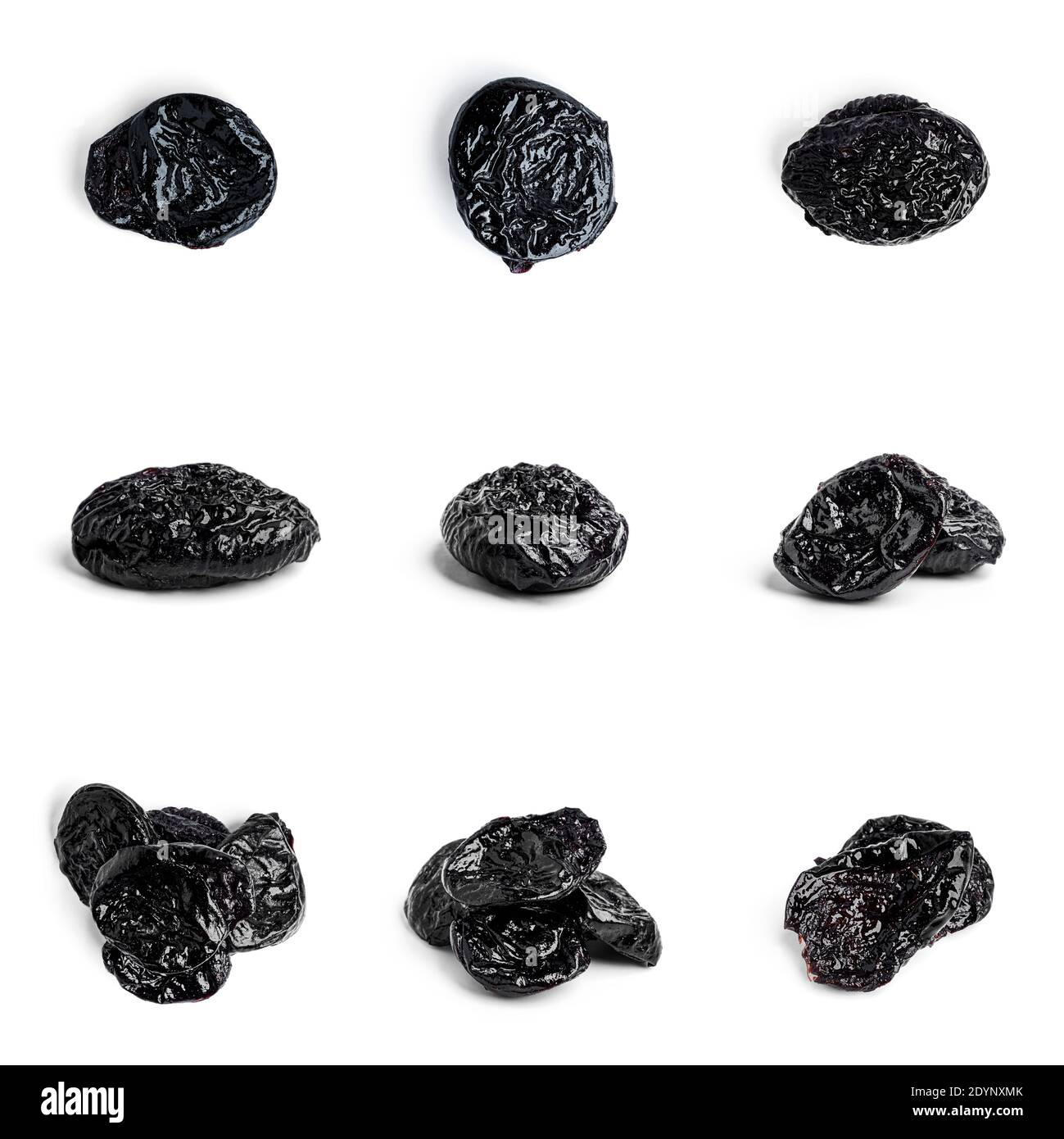 Prunes collection on a white background. High quality photo Stock Photo ...