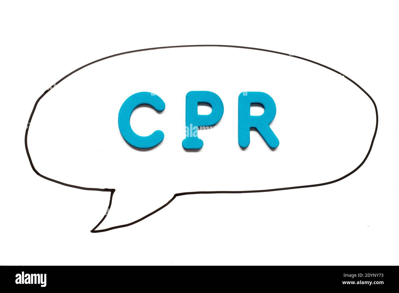 Alphabet letter with word CPR (abbreviation of Cardiopulmonary ...