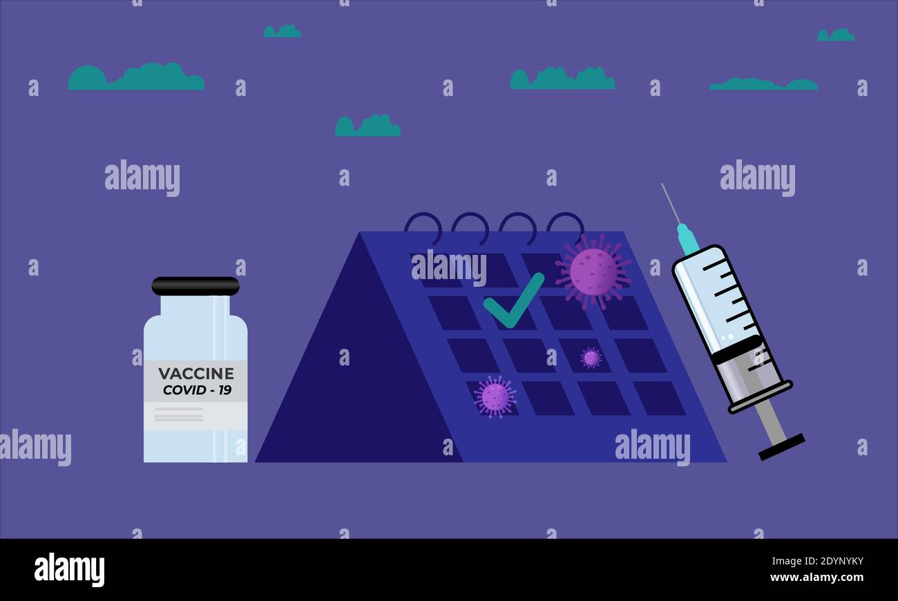 Vaccination coronavirus concept background.Template poster , web banner ...
