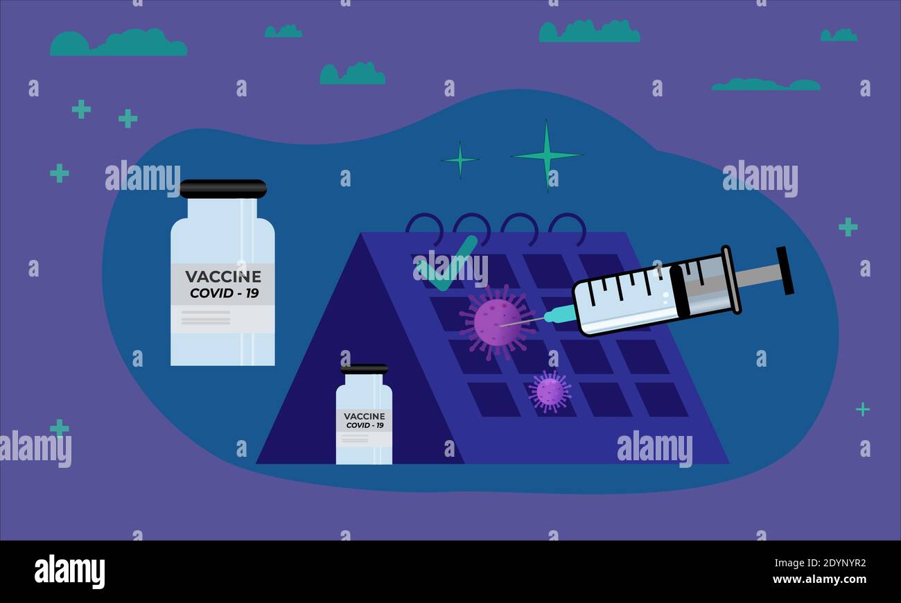 Vaccination coronavirus concept background.Template poster , web banner ...