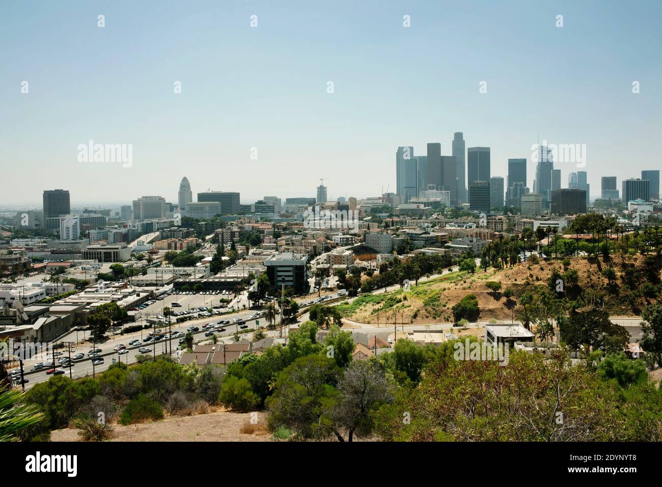 Downtown la skyline hi-res stock photography and images - Alamy