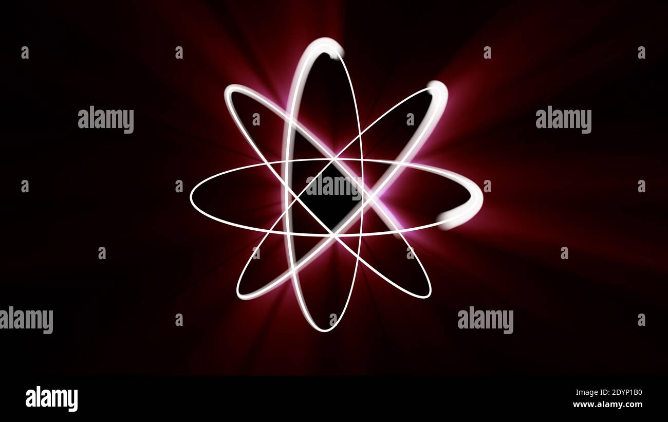 atom abstract light model, 3d illustration render Stock Photo - Alamy