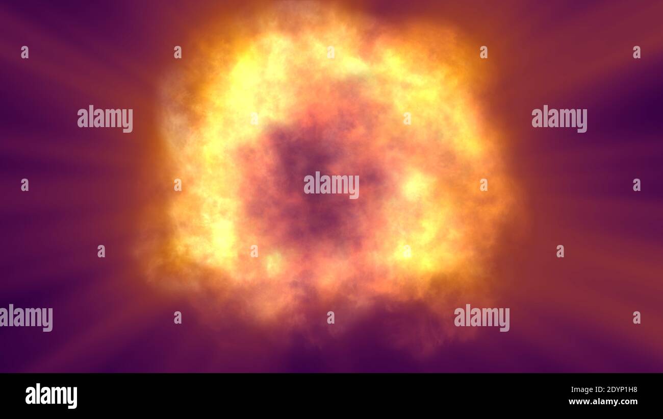 fire flame explosion in space, abstract illustration Stock Photo - Alamy