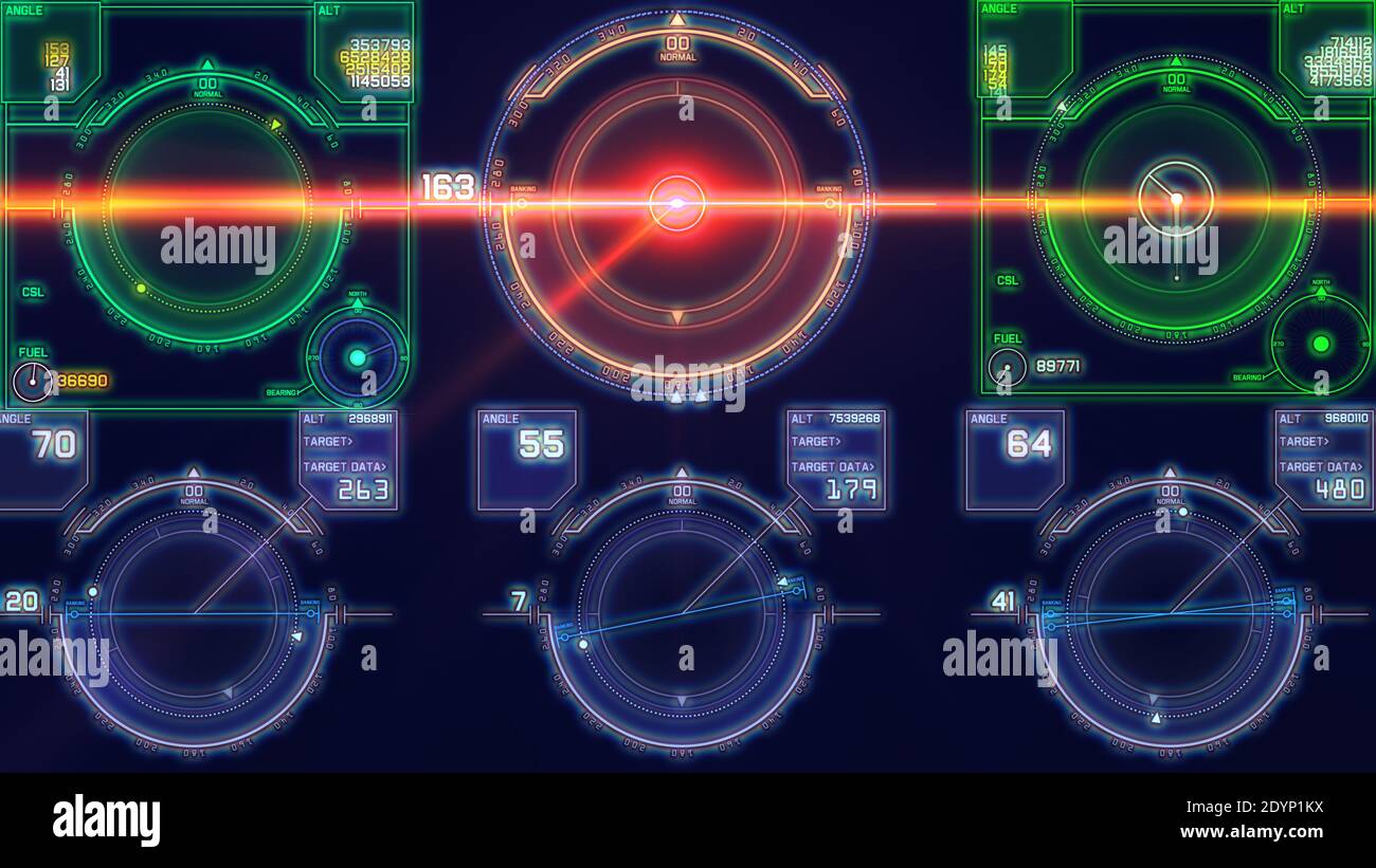 flight control panel instrument navigation light illustration Stock ...