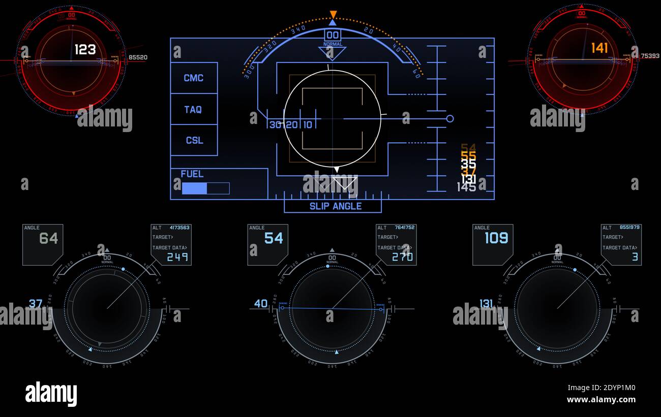 flight control panel instrument navigation light illustration Stock ...