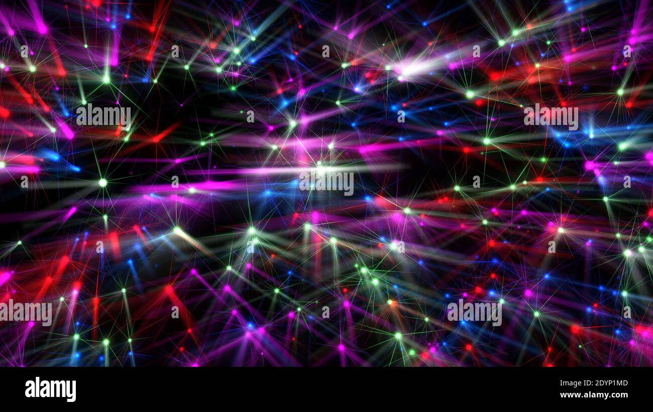 laser ray light neon rays illustration render Stock Photo - Alamy