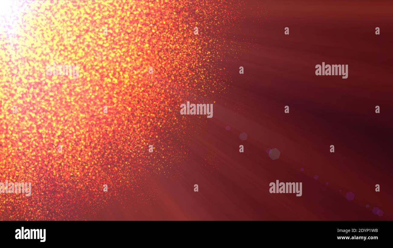 Abstract particles sun solar flare particles illustration 3d render ...