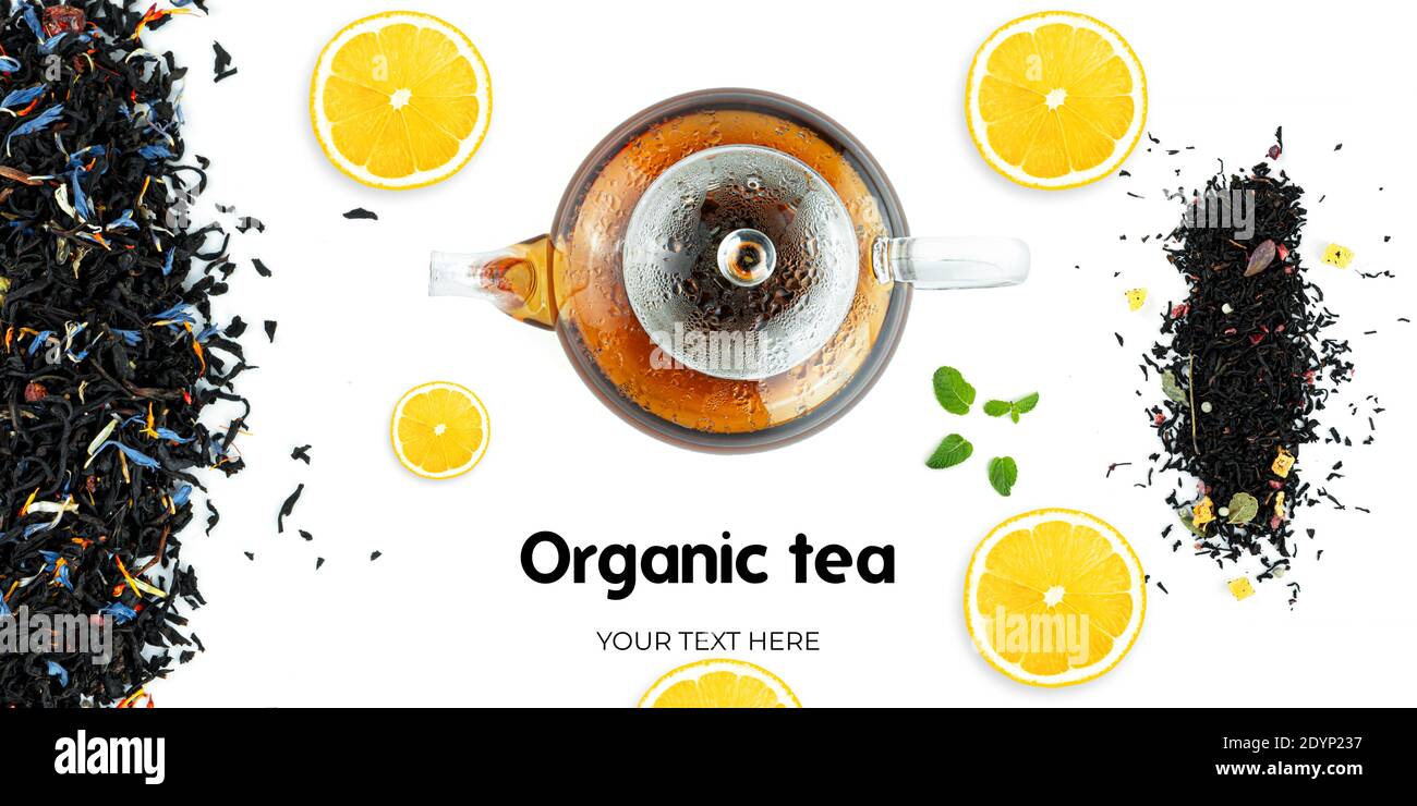 Teapot on white background. Long header banner format. Panorama website ...
