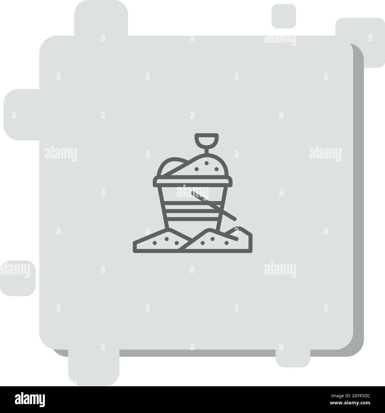 sand bucket vector icon modern simple vector illustration Stock Vector ...