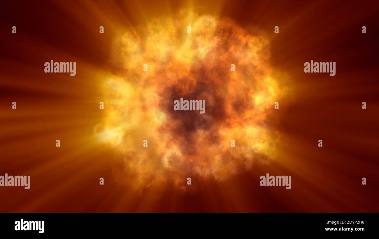 fire flame explosion in space, abstract illustration Stock Photo - Alamy