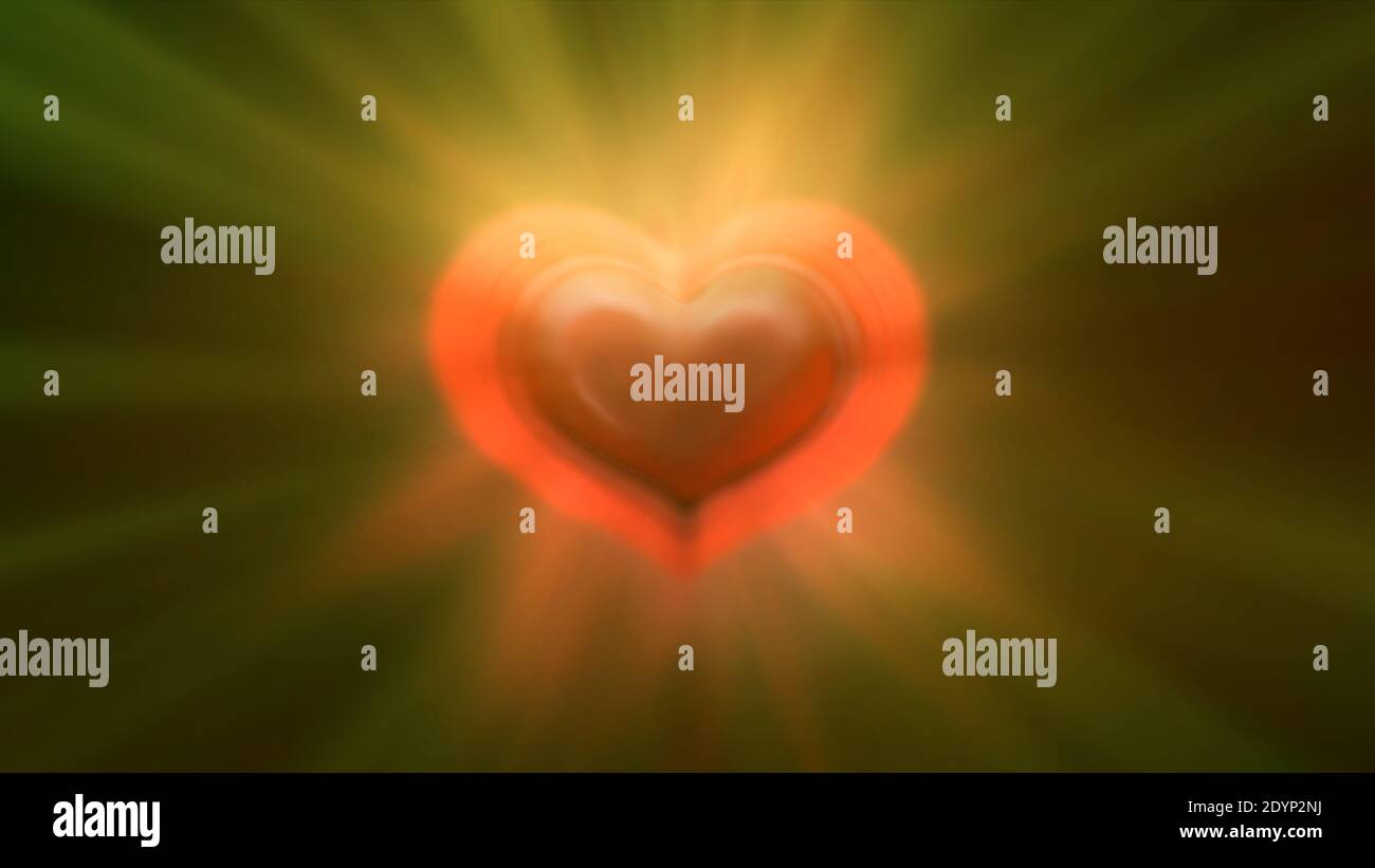 Heart Neon Glow light ray, illustration render Stock Photo - Alamy