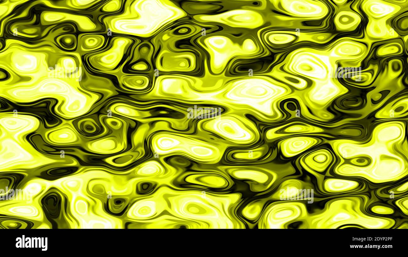 yellow ink abstract liquid background texture illustration Stock Photo ...