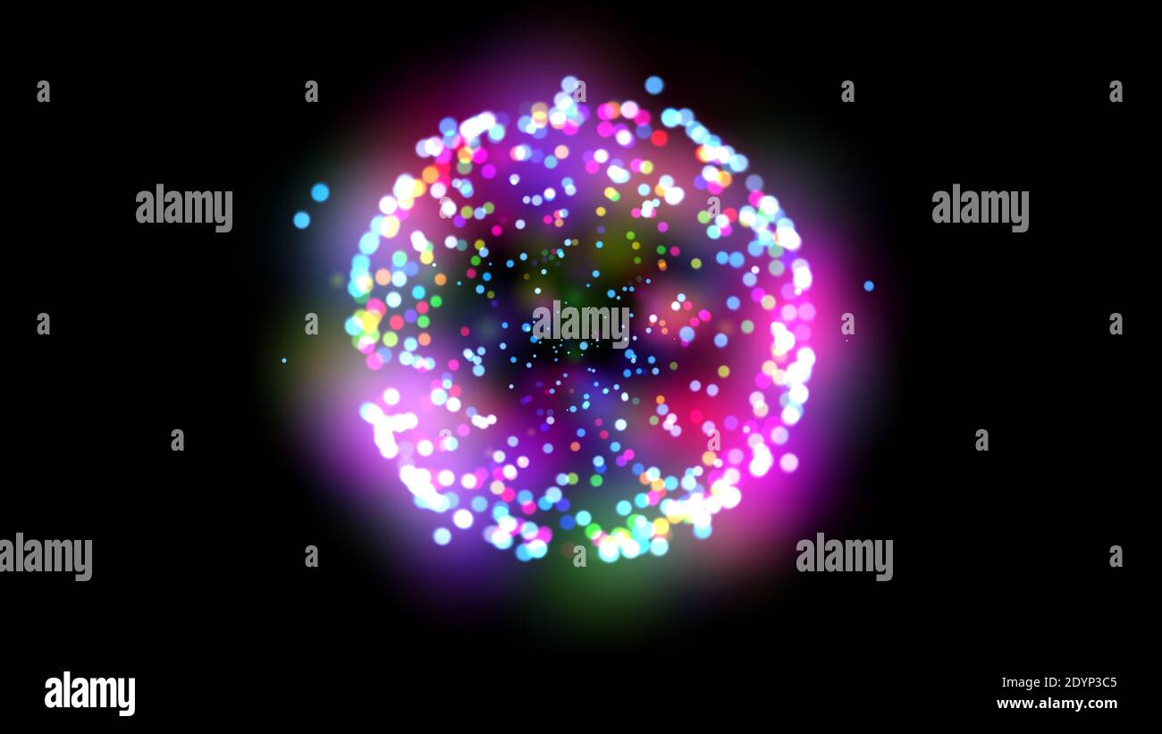 cell particle light ray color, illustration render Stock Photo - Alamy
