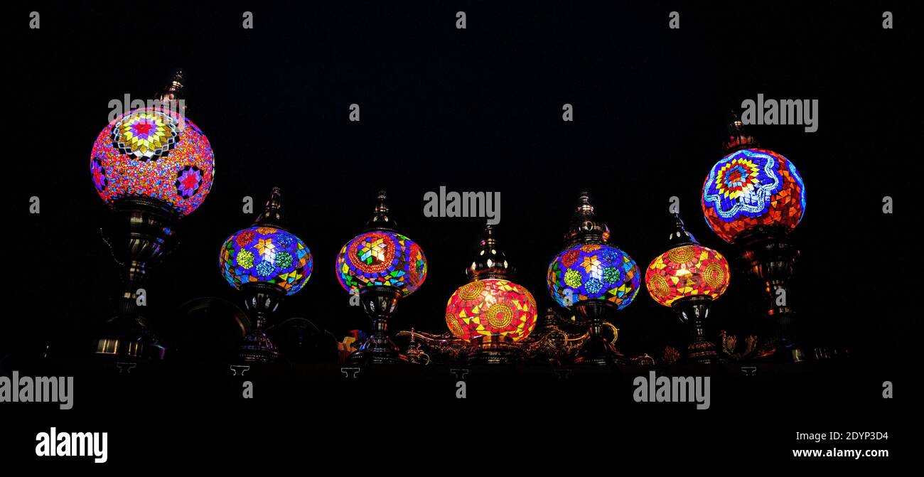 mosaic traditional lamp in Dohar market - QATAR Stock Photo - Alamy
