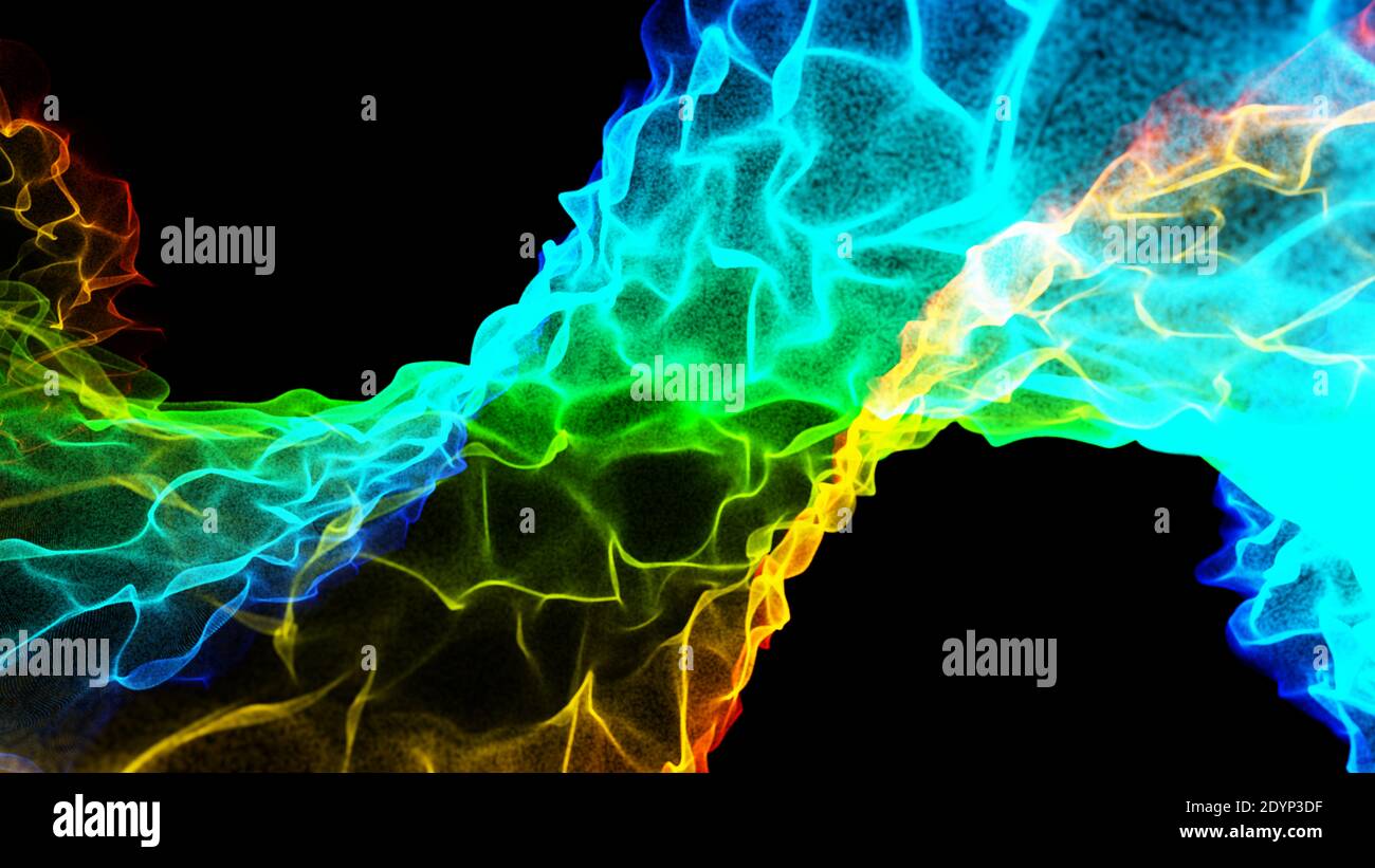 color canvas smoke, abstract 3d particle illustration Stock Photo - Alamy