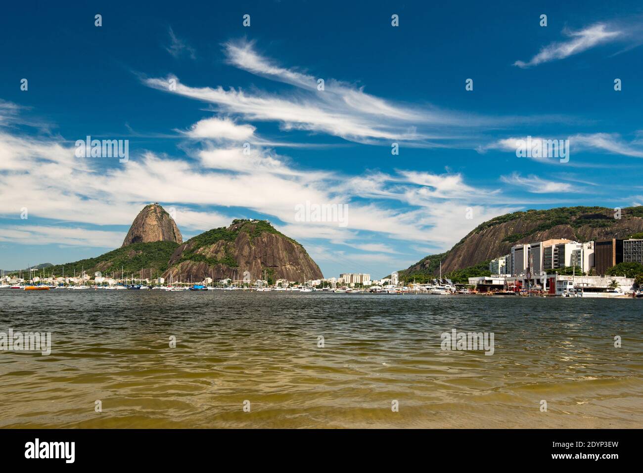View of the Sugarloaf Mountain From Botafogo Beach in Rio de Janeiro ...