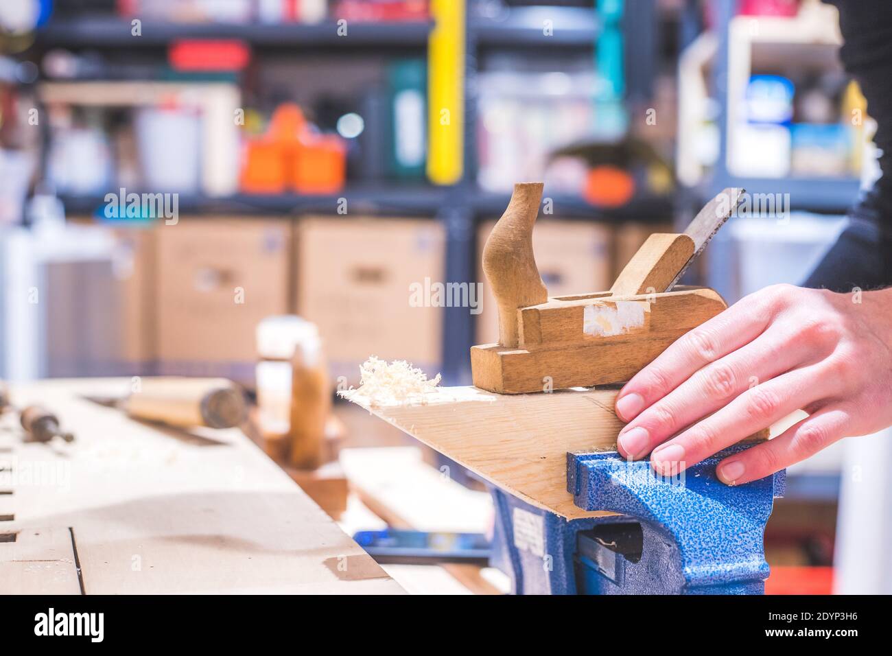 Old fashioned smoothing plane hi-res stock photography and images - Alamy