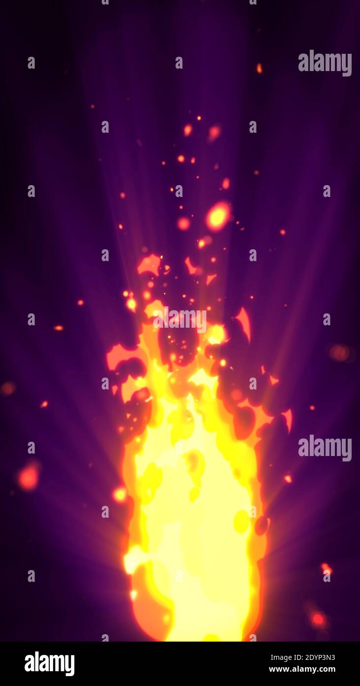 yellow Fire flame isolated on background illustration Stock Photo - Alamy