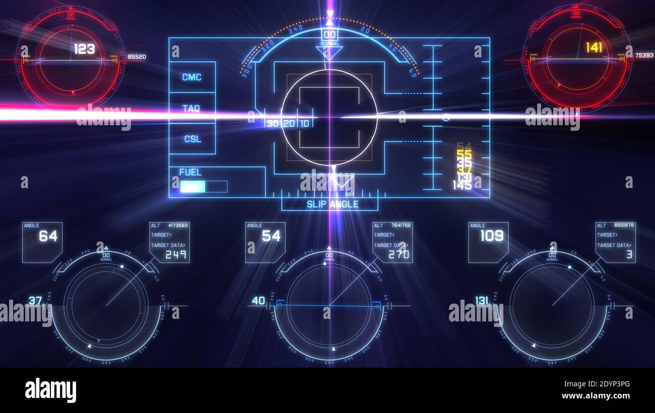 flight control panel instrument navigation light illustration Stock ...
